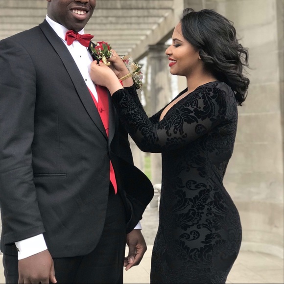 Dresses | Shane Justin Prom Dressgown Formal Black Gown | Poshmark